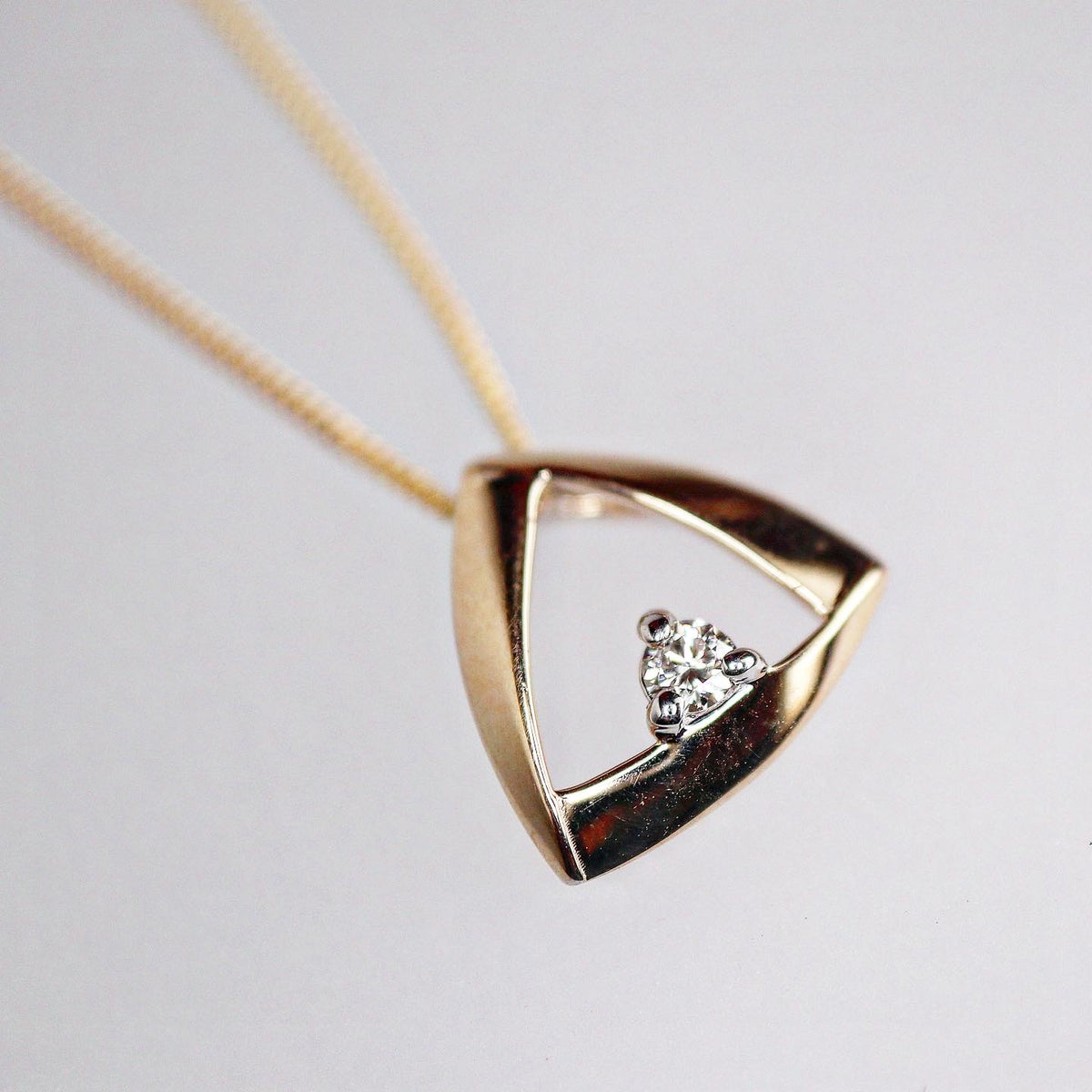 Triangle Diamond Necklace – Diamond Gallery