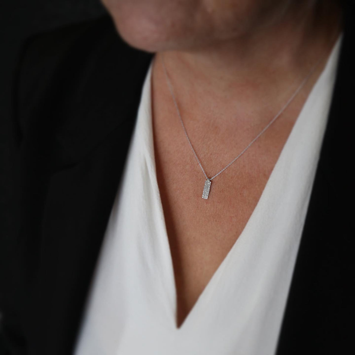 Diamond Rectangle Necklace – Diamond Gallery